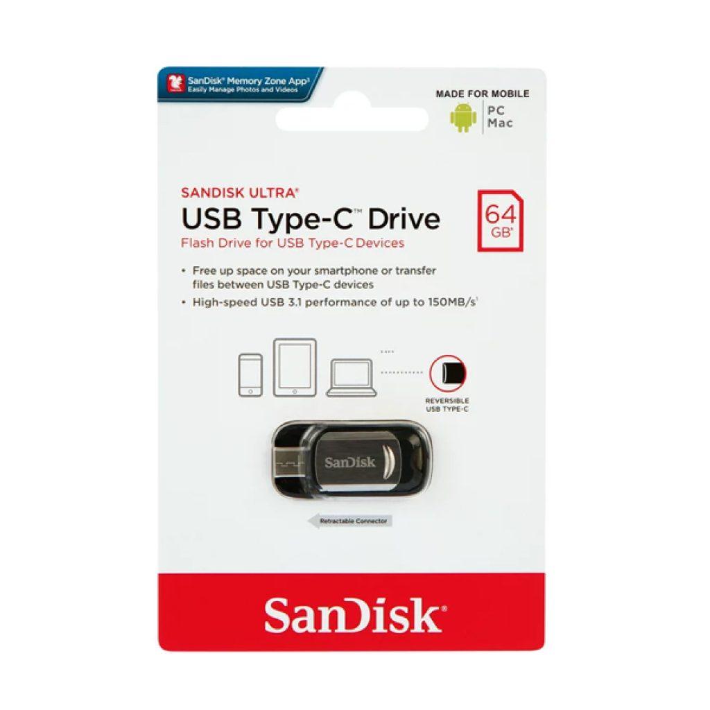 SanDisk Ultra USB Type-C 64GB Flash Drive - NewTech Mobile Accessories