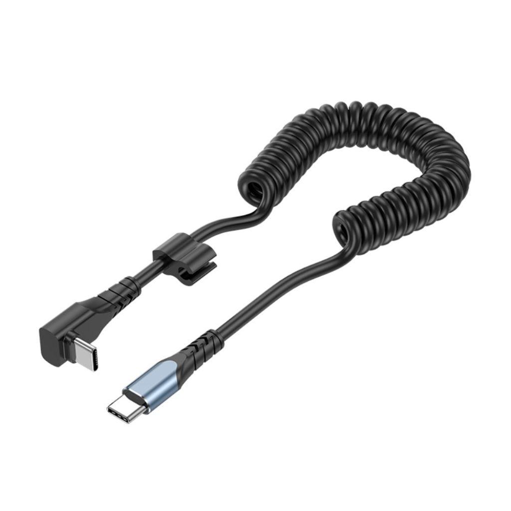 Spring Coiled Cable 1.5m Type-C to Type-C PD 60W Cable - Black ...