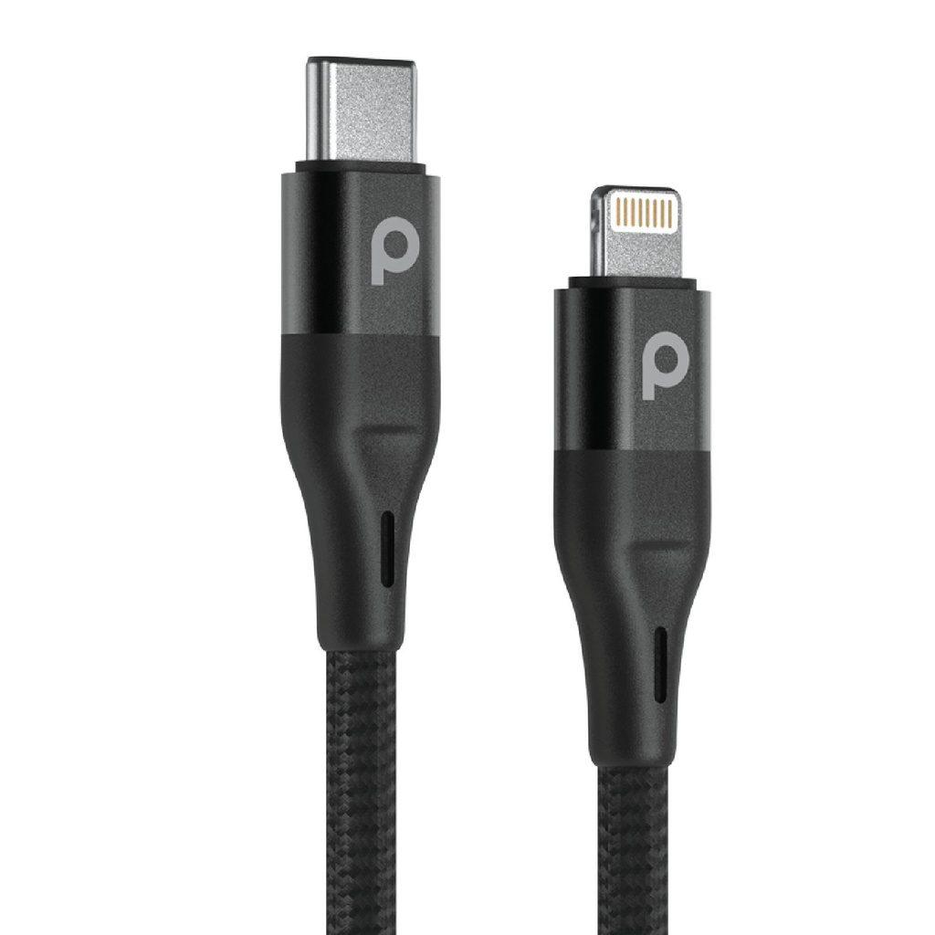 Porodo Type-C to Lightning 2M Braided & Aluminum PD Cable - NewTech Mobile Accessories