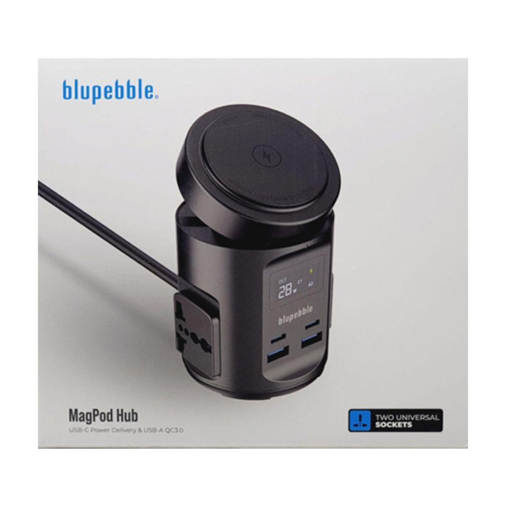 Blupebble MagPod Hub USB-C Power Delivery And USB-A QC3.0 65W Black BP ...