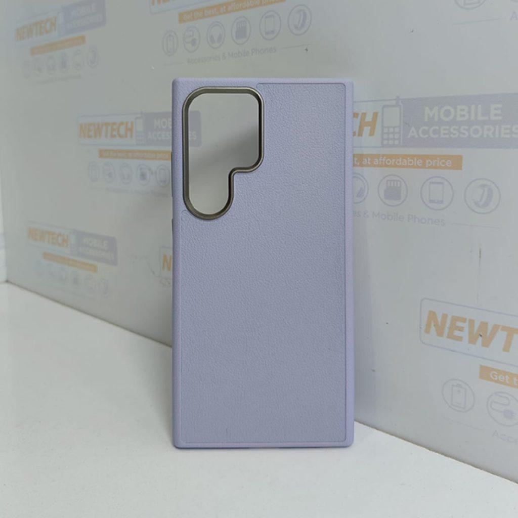 Samsung Galaxy S24 Ultra Dfans Leather Texture Cover - Purple - NewTech Mobile Accessories
