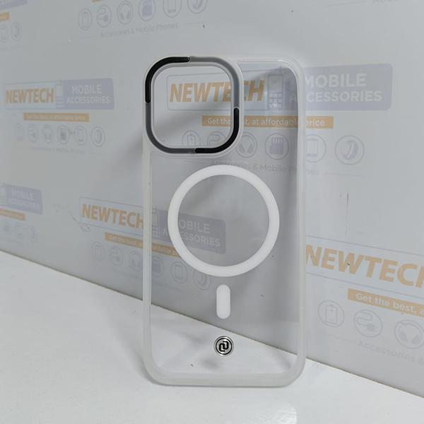 iPhone 15 Pro Max Magsafe Duzon Transparent Cover - White - NewTech Mobile Accessories